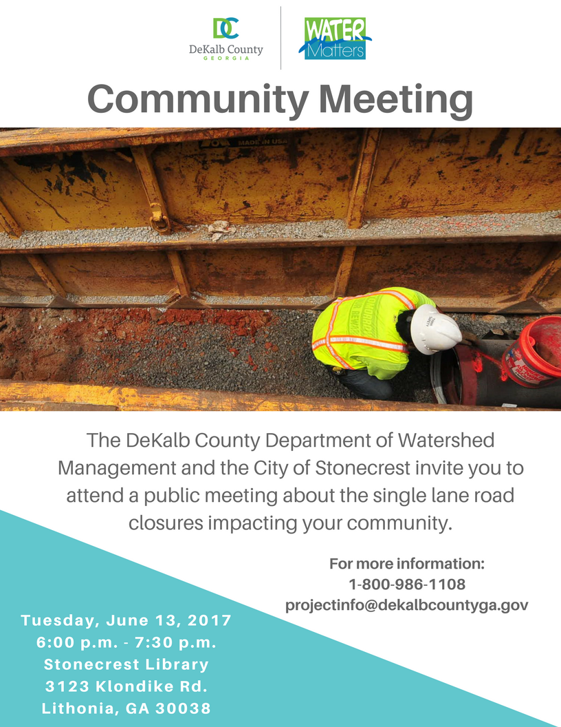 Community Meeting - Watershed Management | DeKalb County GA